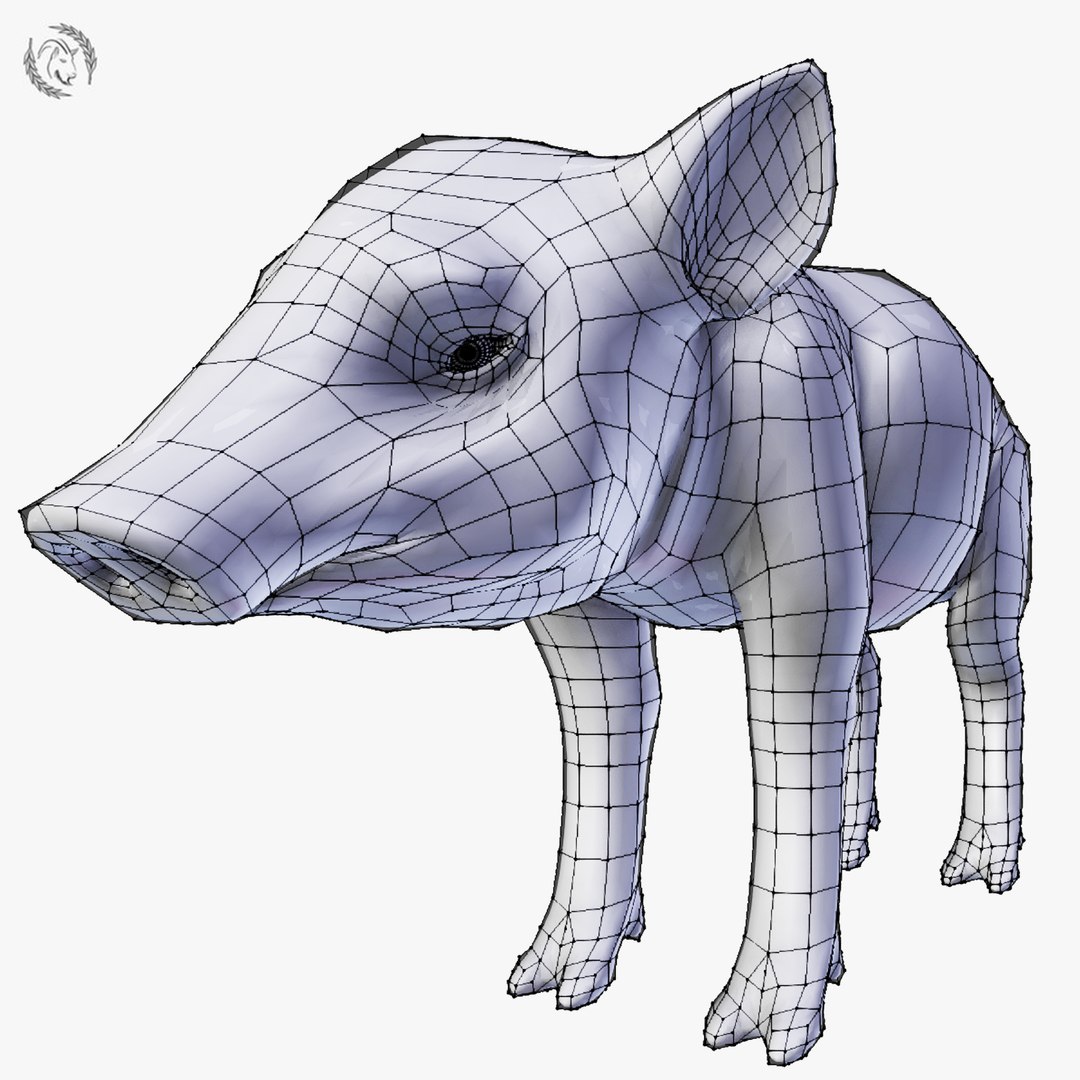 3D Pig Piglet - TurboSquid 1231911