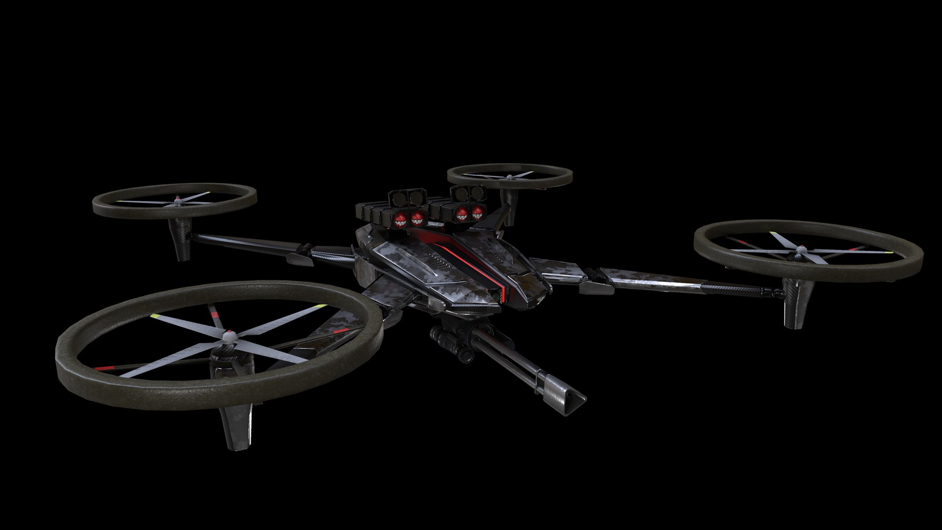3D Gameready Sci-Fi Assault Drone - TurboSquid 1769844