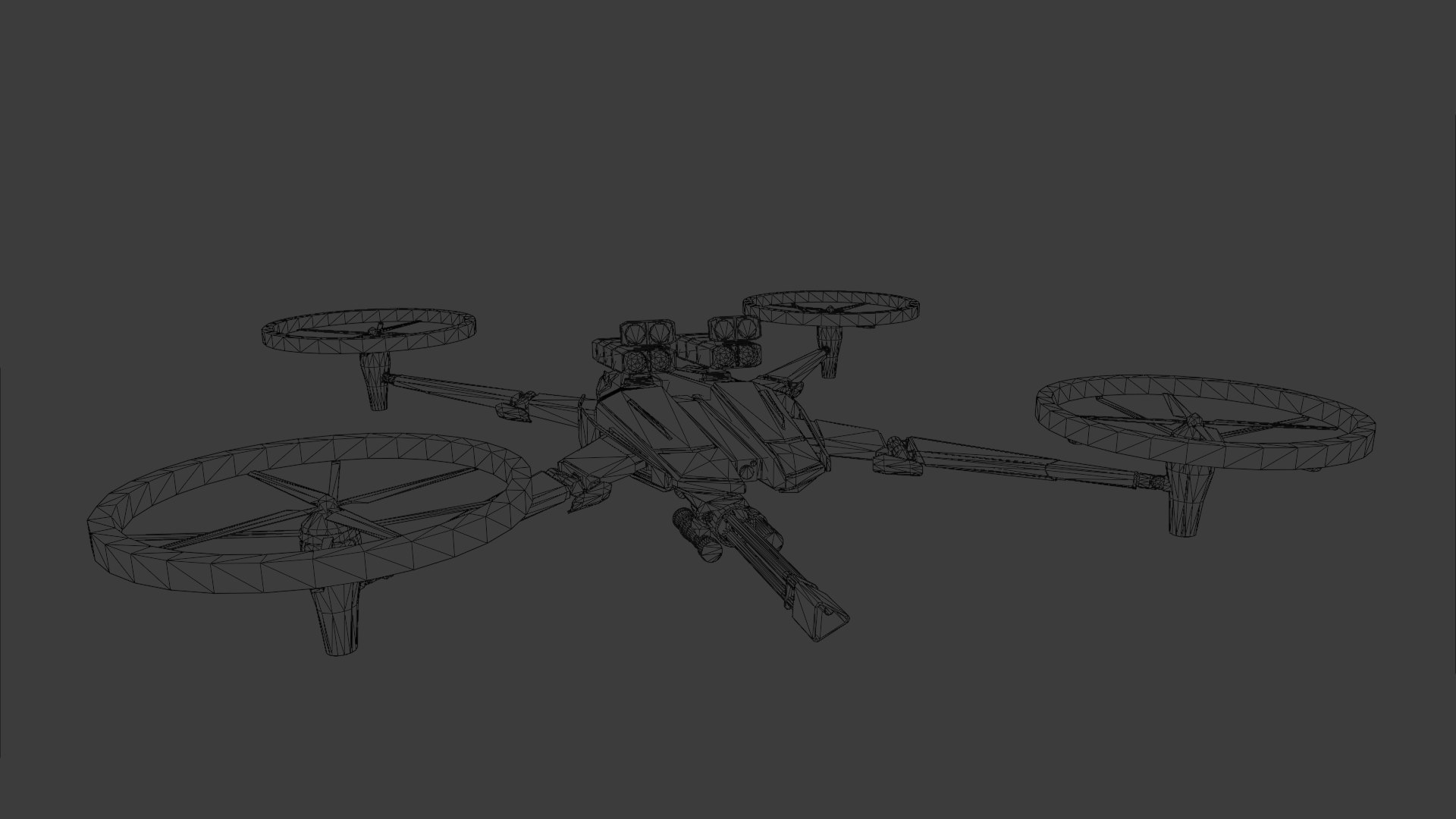 3D Gameready Sci-Fi Assault Drone - TurboSquid 1769844