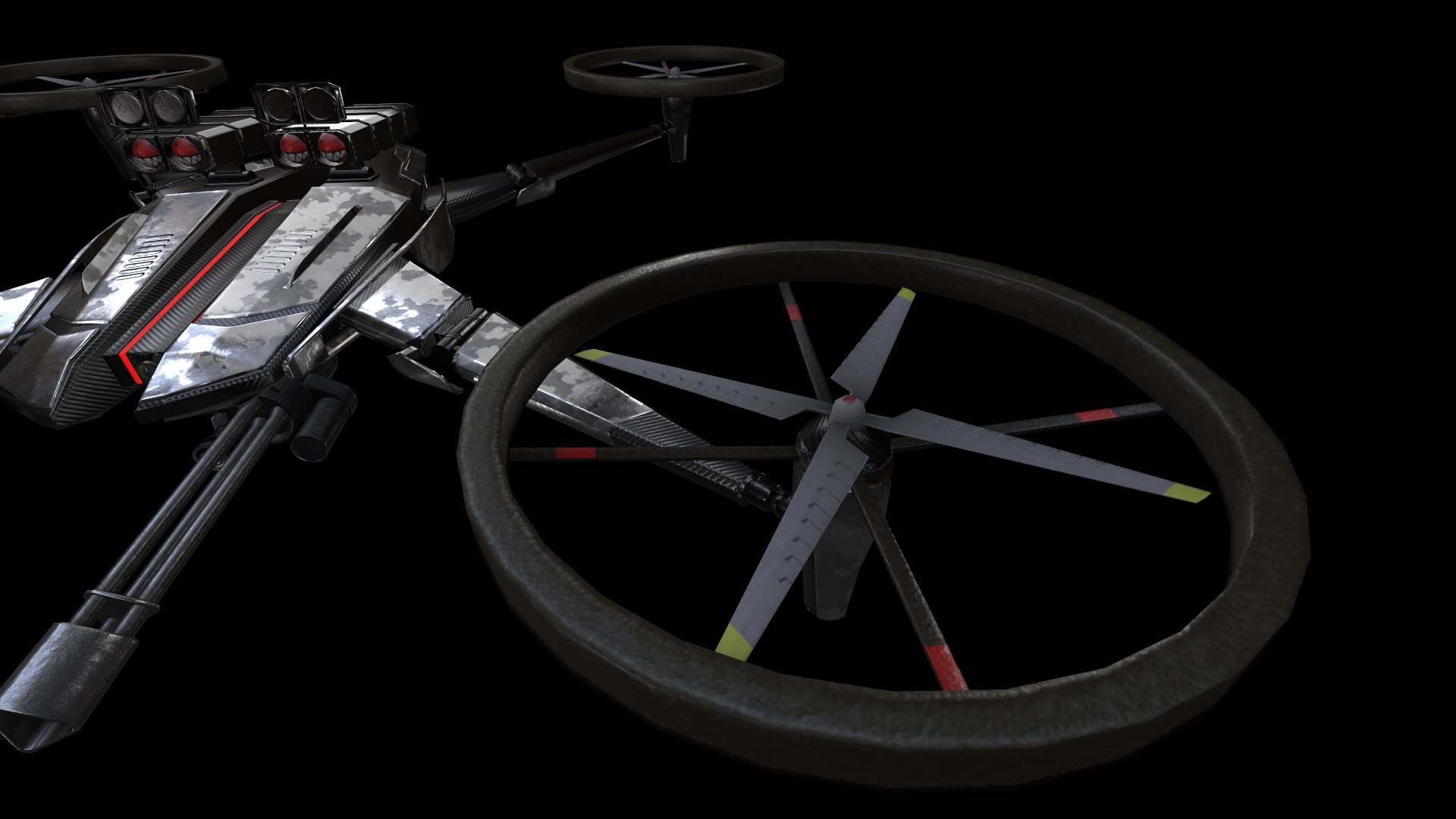 3D Gameready Sci-Fi Assault Drone - TurboSquid 1769844