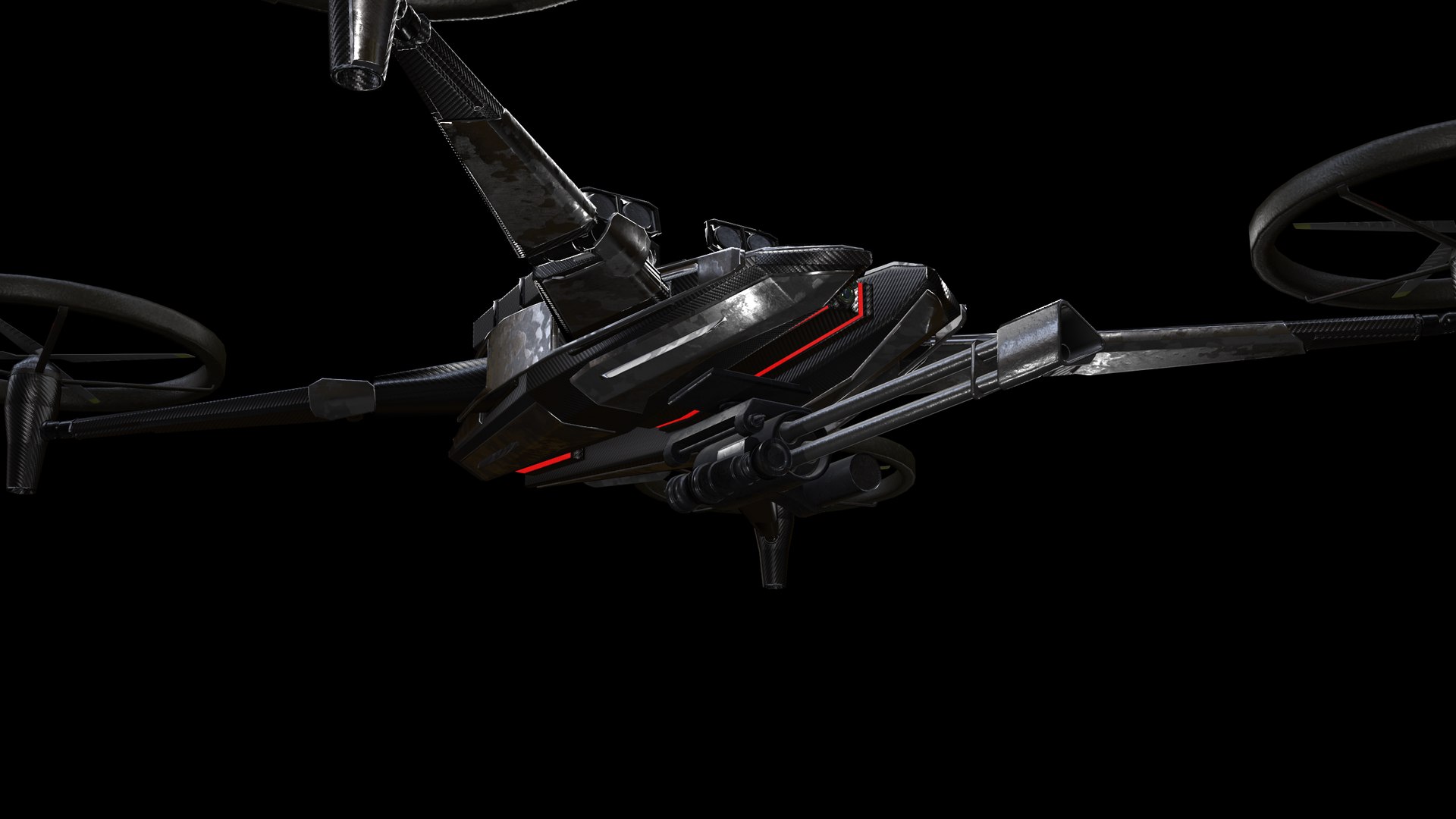 3D Gameready Sci-Fi Assault Drone - TurboSquid 1769844