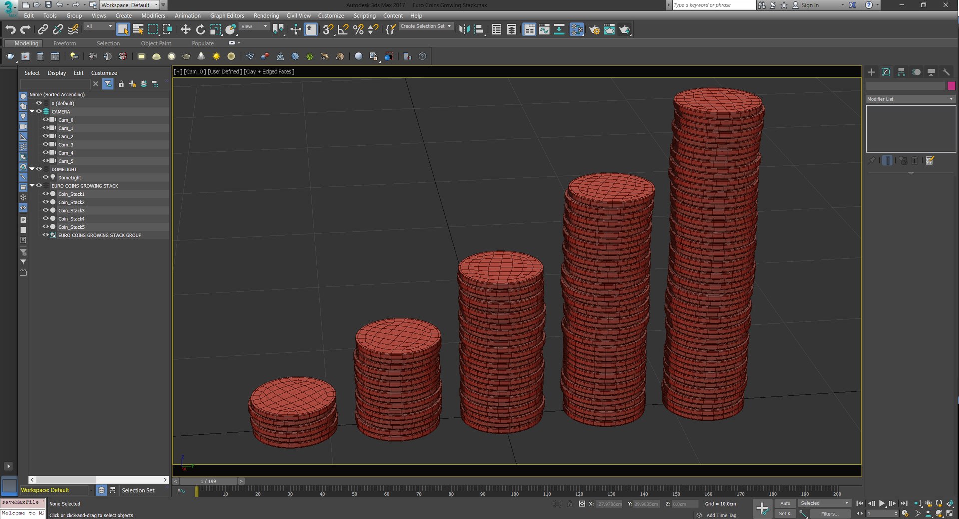 3D Model Euro Coins Growing Stack - TurboSquid 1871408