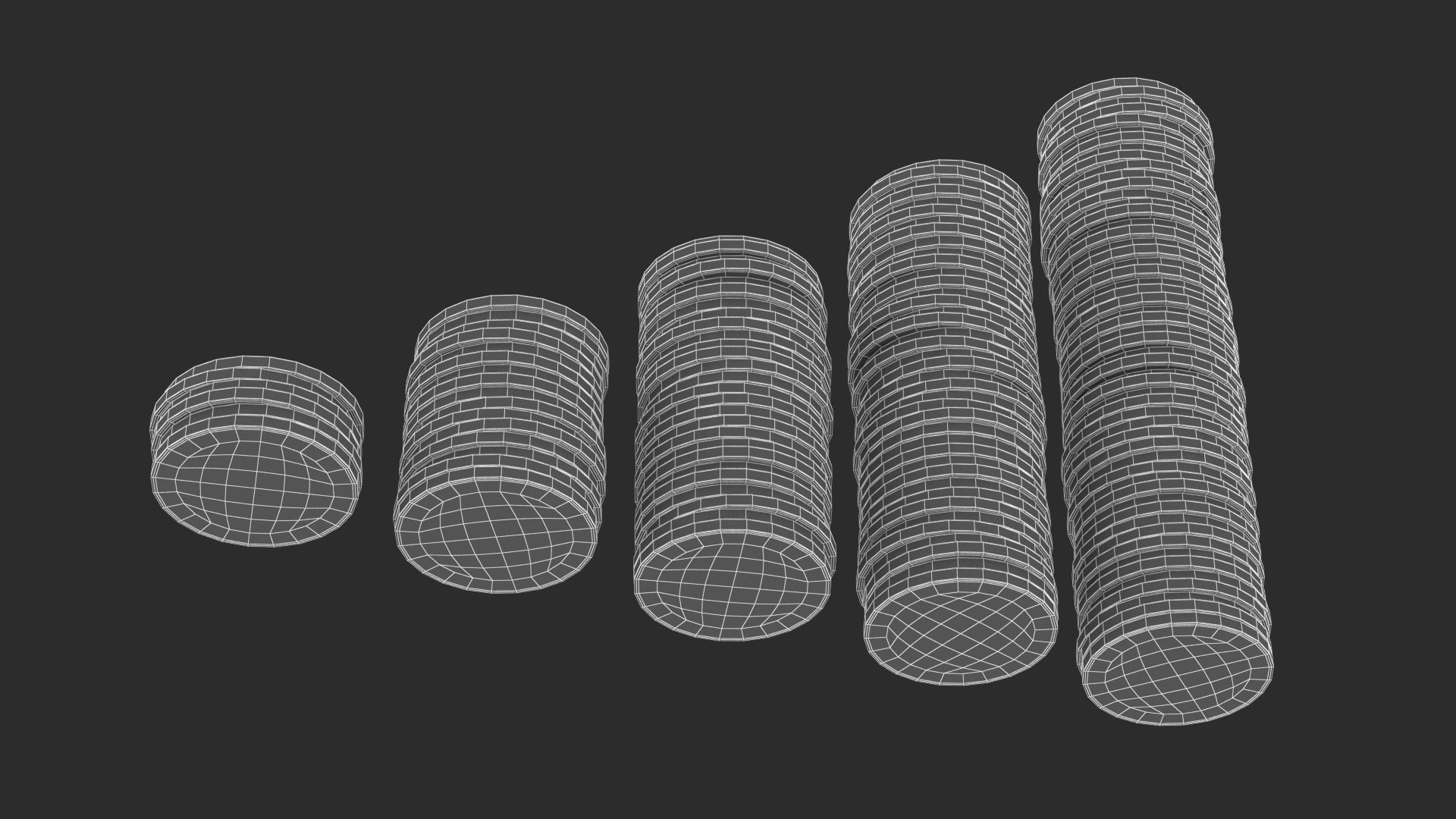 3D Model Euro Coins Growing Stack - TurboSquid 1871408