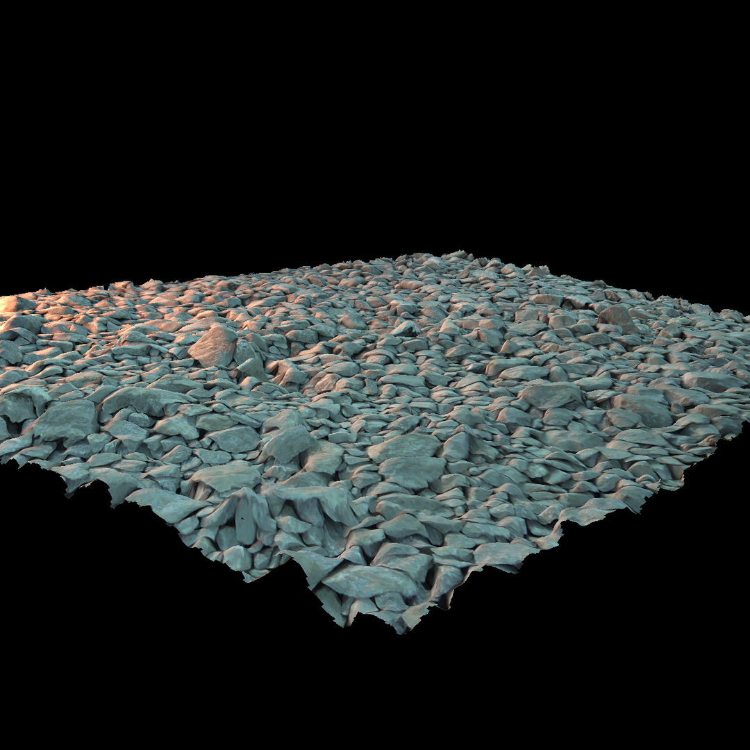3d Terrain 6 - Rubble Model