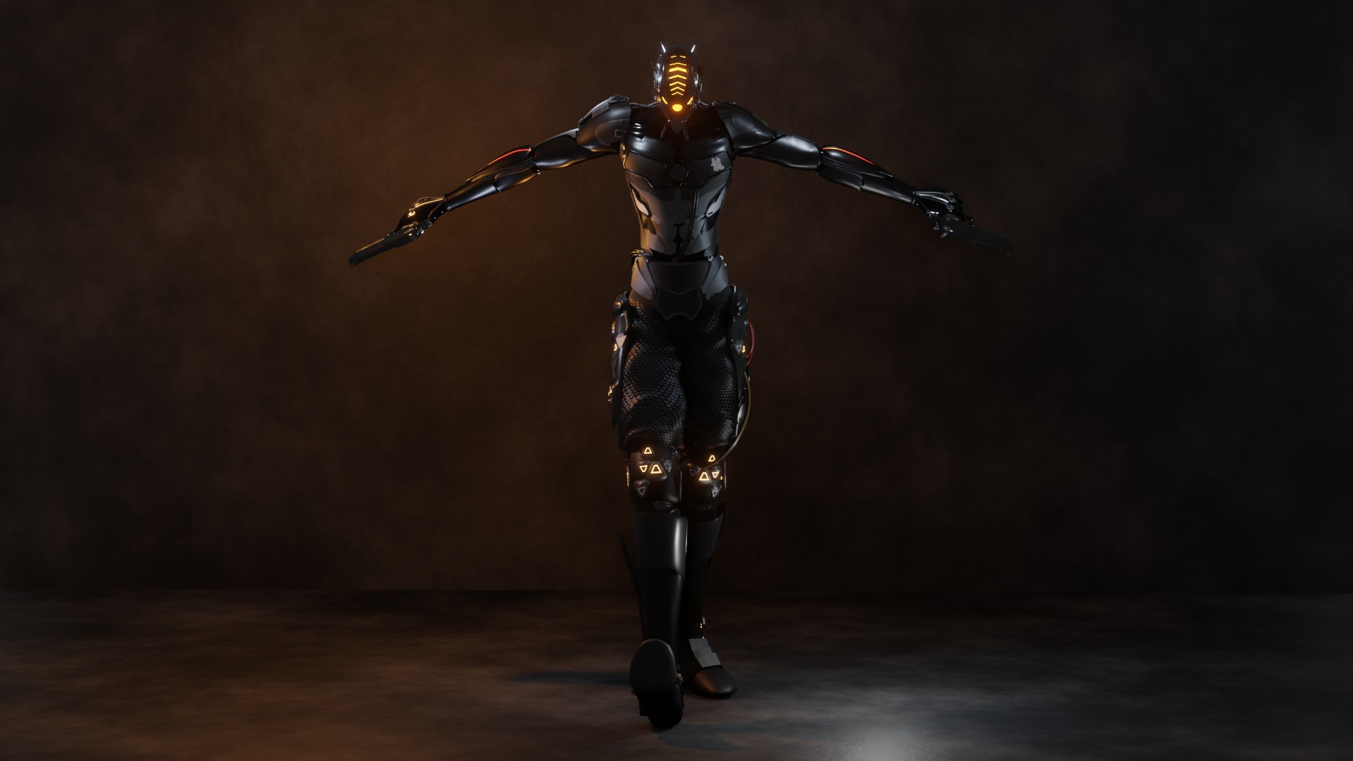 3D Cyber Mercenary Character - Low-poly 3D Model - TurboSquid 1972104