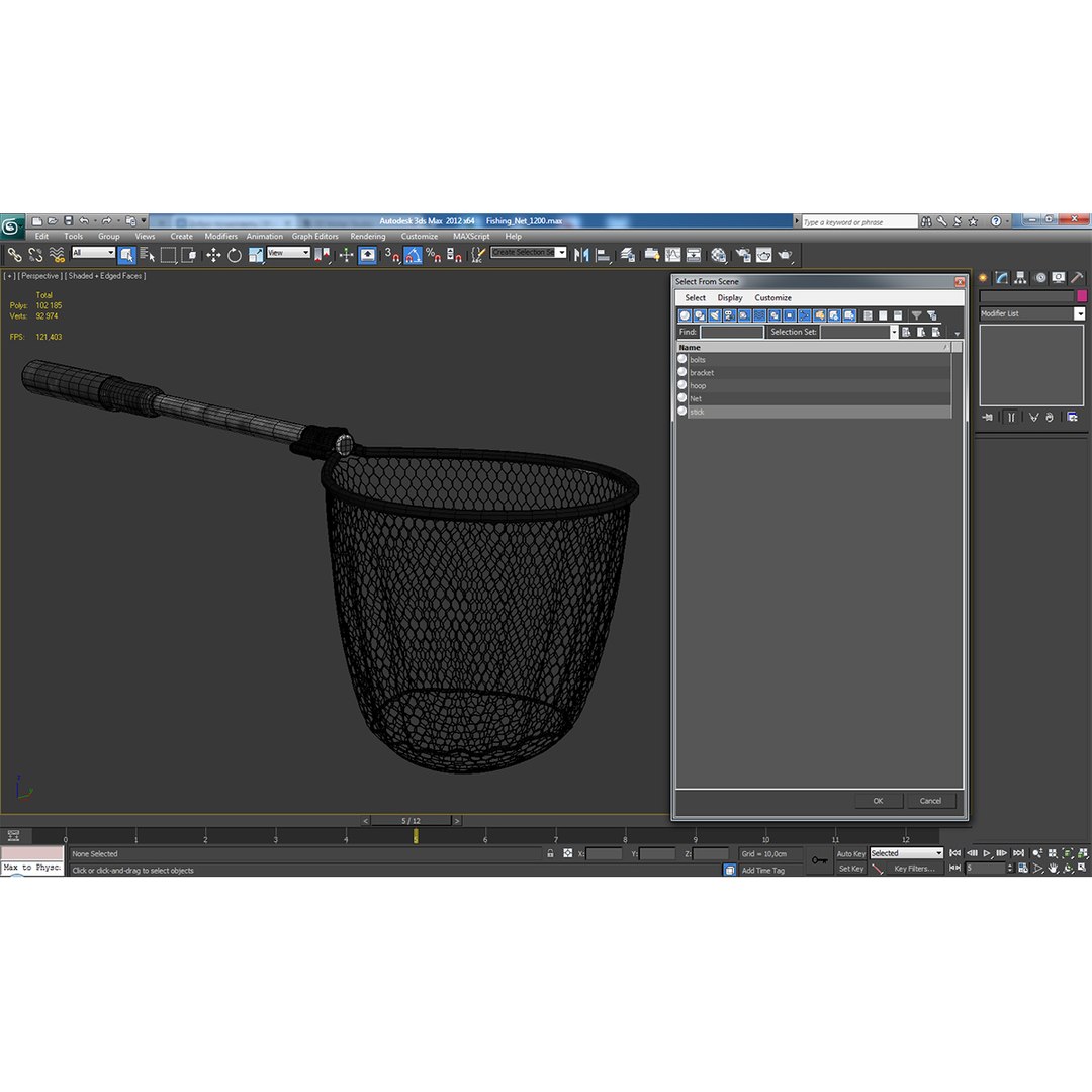 3d model fishing net 3