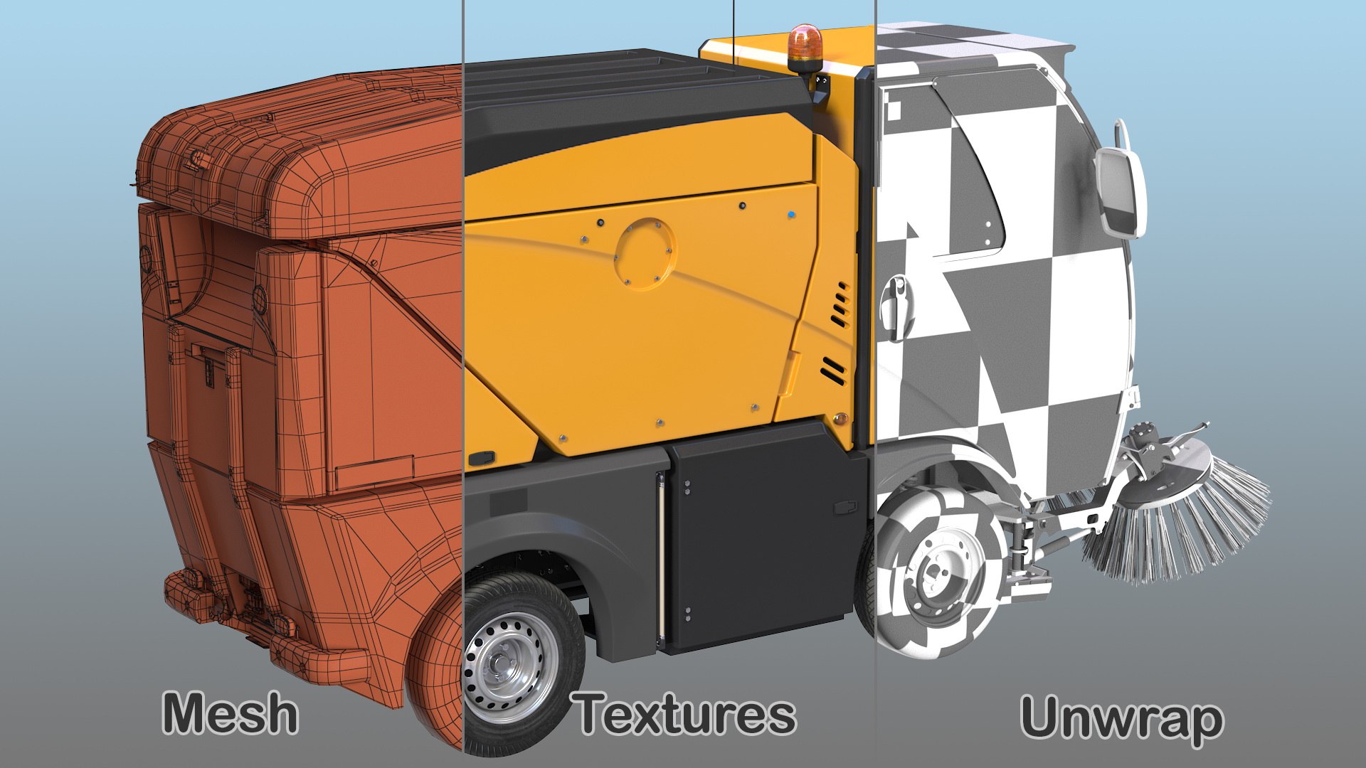 Road sweepers collecting 3D model - TurboSquid 1597126