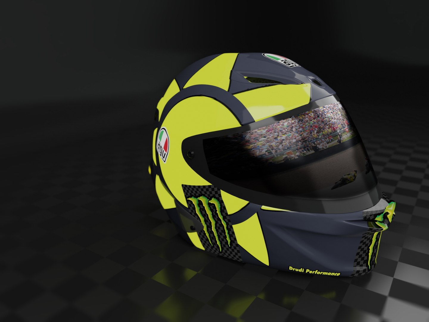 Motogp Helmet Yamaha 3D Model - TurboSquid 1540570
