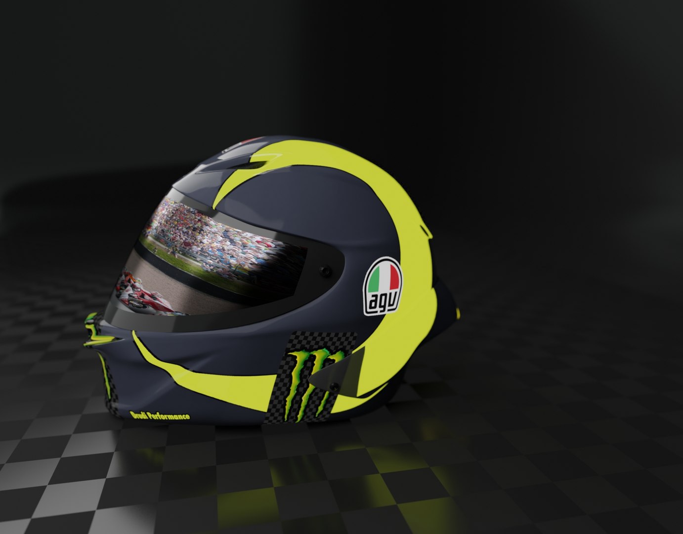 Motogp Helmet Yamaha 3D Model - TurboSquid 1540570