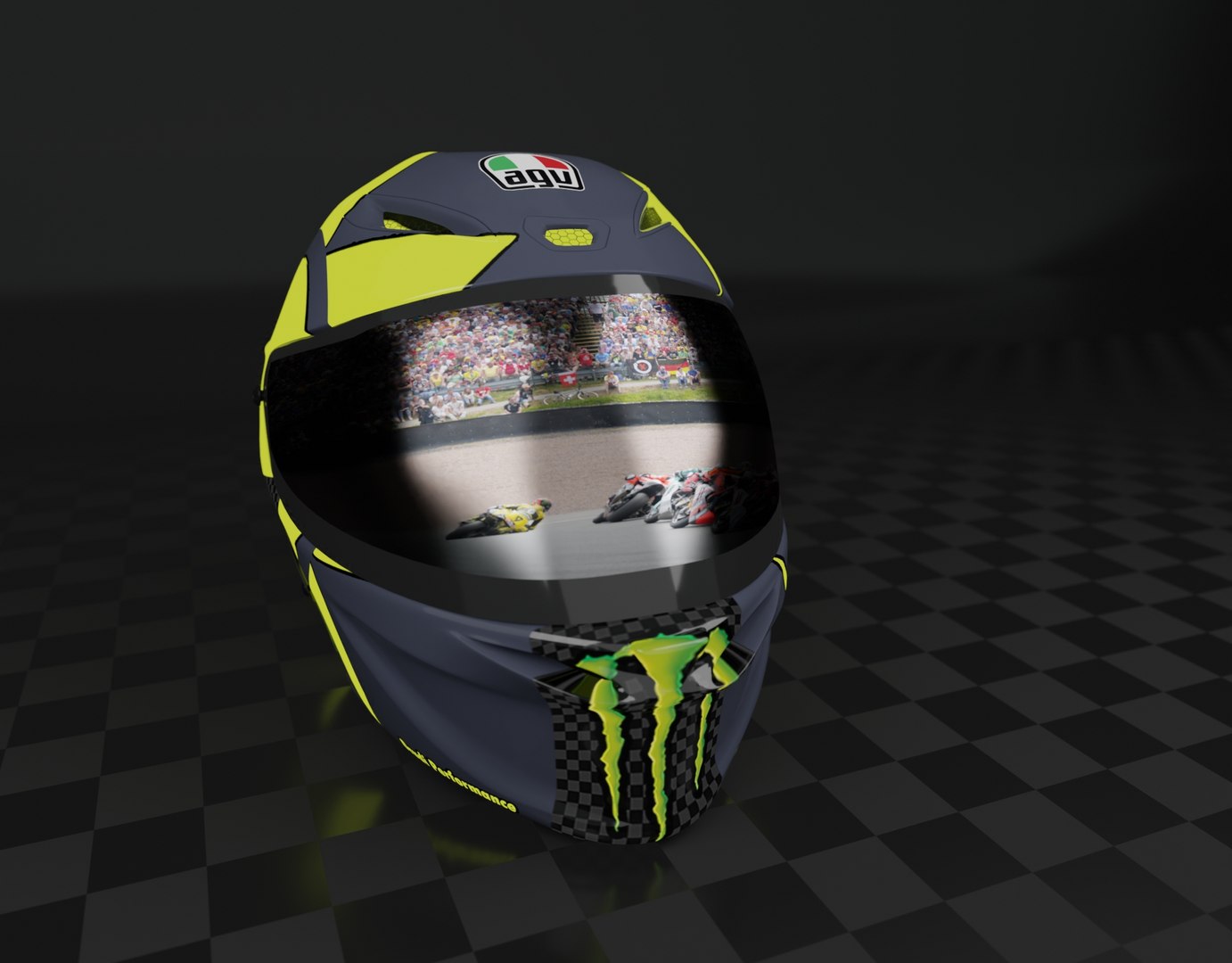 Motogp Helmet Yamaha 3D Model - TurboSquid 1540570