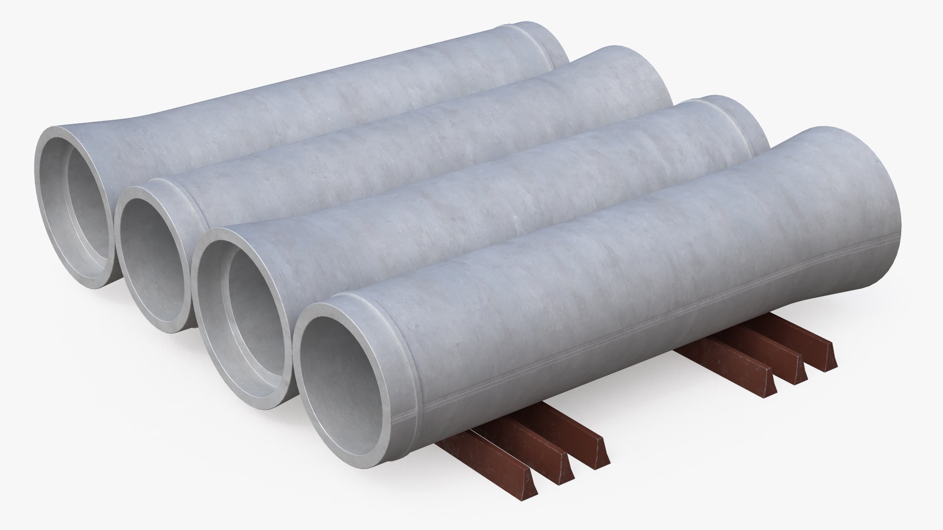 Reinforced Concrete Pipes 3D Model - TurboSquid 2018928