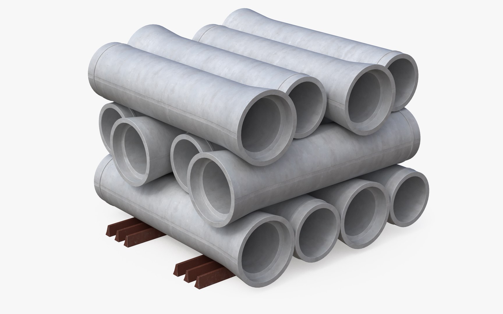 Reinforced Concrete Pipes 3D Model - TurboSquid 2018928
