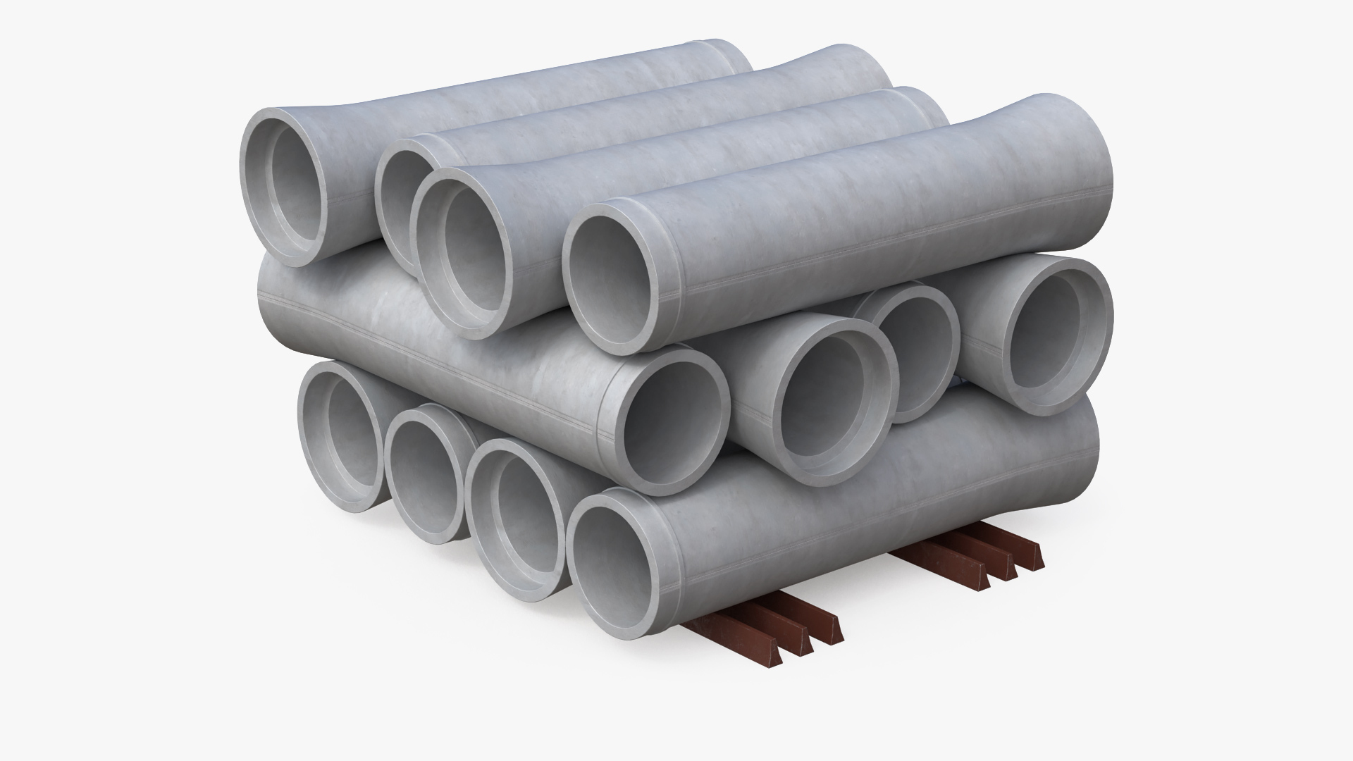 modelo 3d Tubos de hormigón armado - TurboSquid 2018928