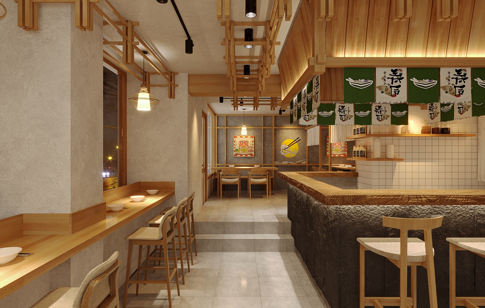 Ramen Noodles Restaurant 3D model - TurboSquid 1956351