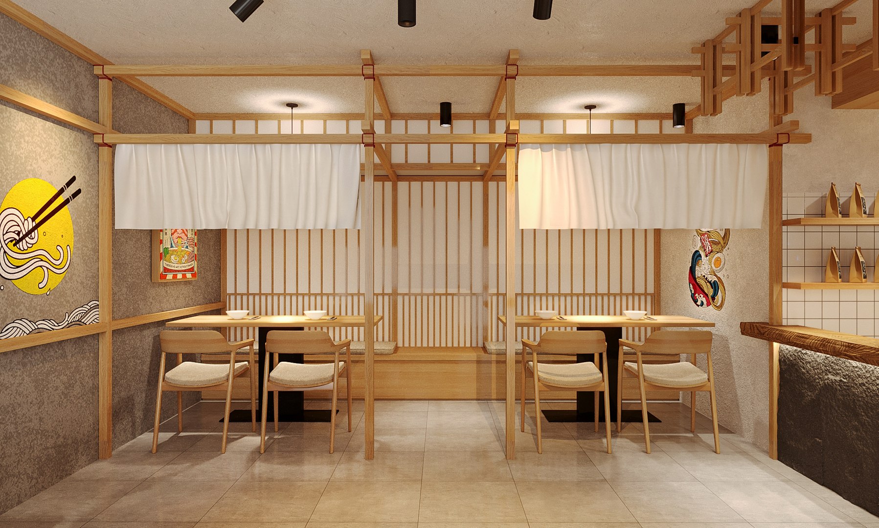 Ramen Noodles Restaurant 3D model - TurboSquid 1956351