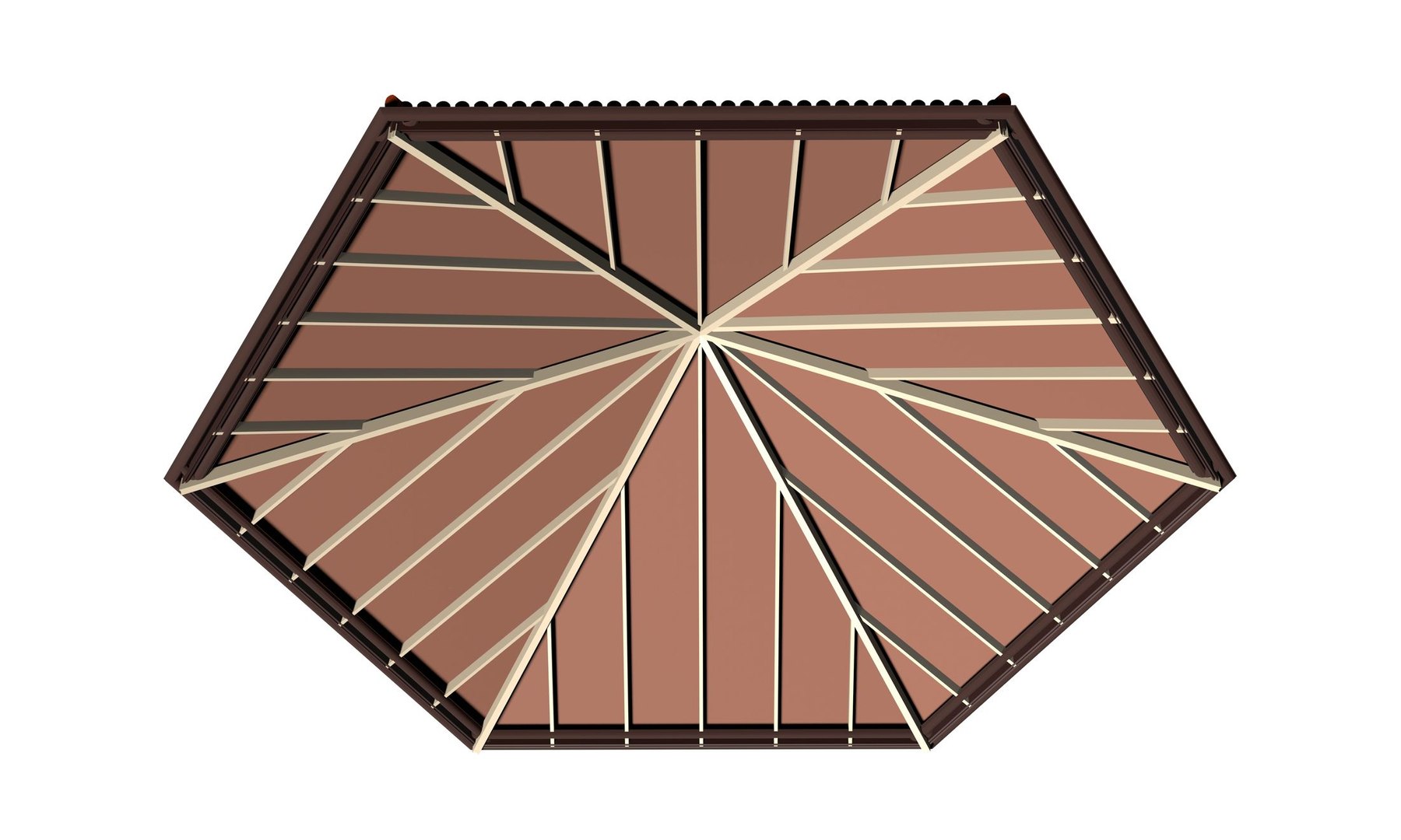 Hexagon Roof With Clay Tile 3D - TurboSquid 2088379