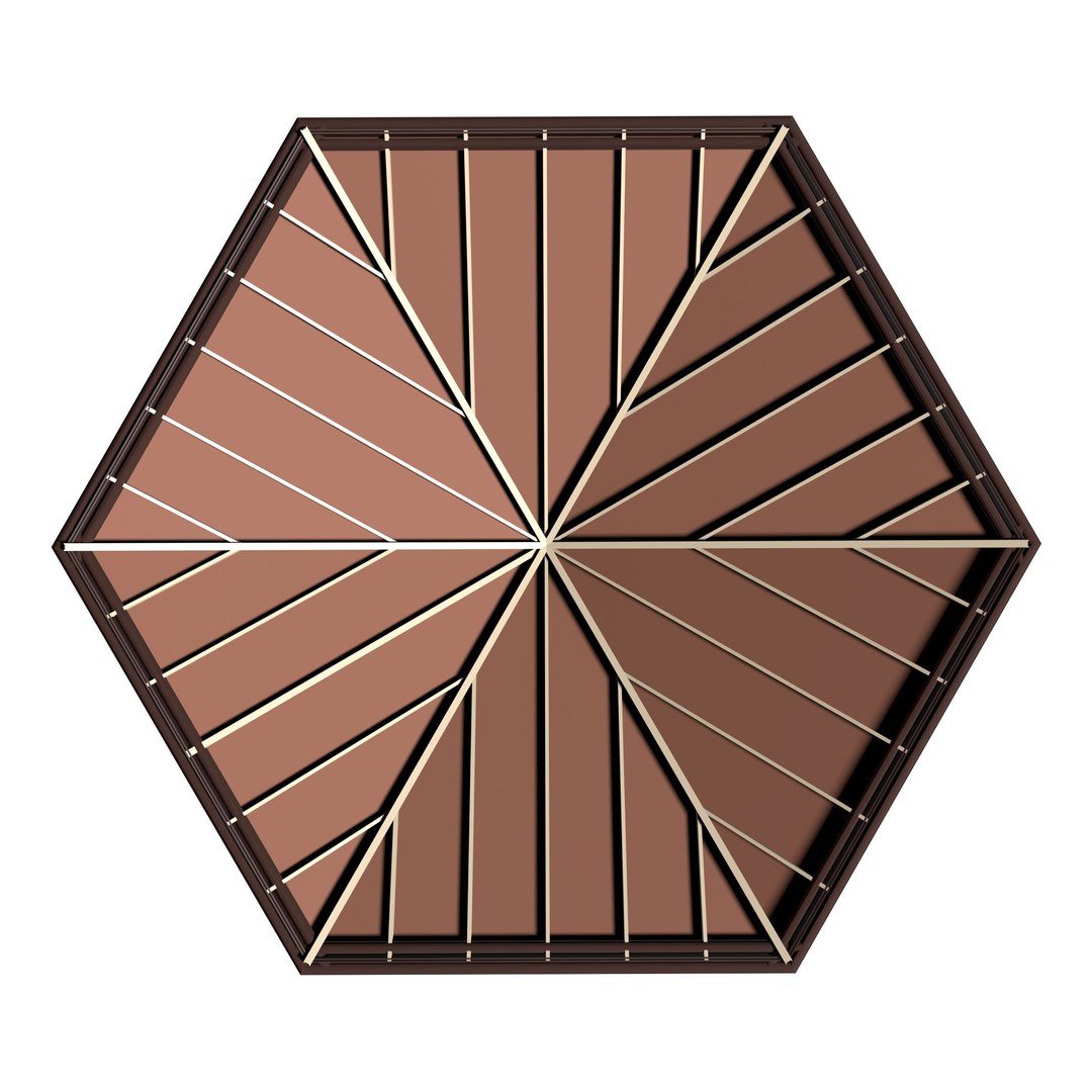 Hexagon Roof With Clay Tile 3D - TurboSquid 2088379