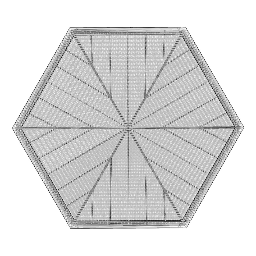 Hexagon Roof With Clay Tile 3D - TurboSquid 2088379