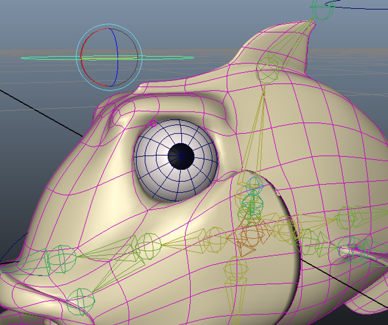 3d fish rigged model