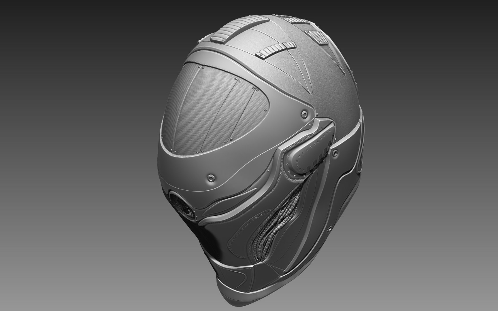 3d Zbrush Sci-fi Helmet Model