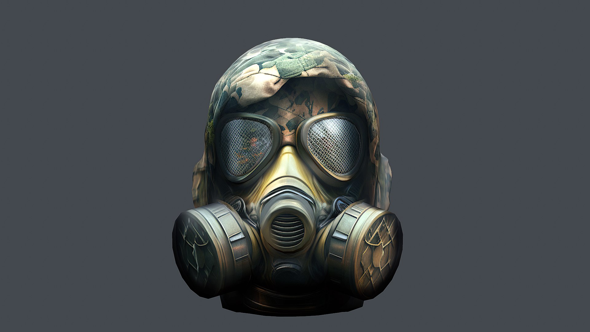 3D Gas Mask Helmet 3d Model Military Combat Fantasy Cyborg Space ...