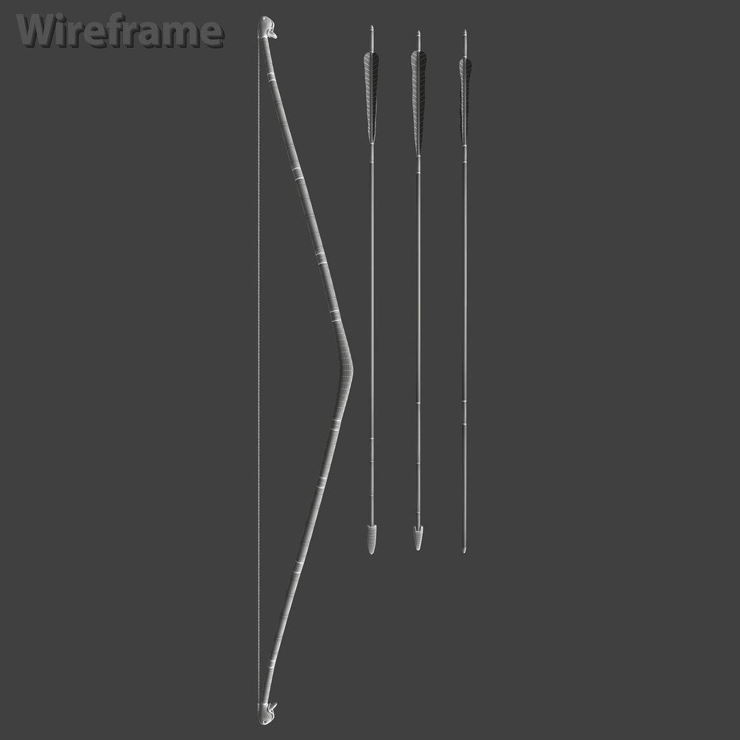 3d Assyrian Bow Arrows Assyria Model
