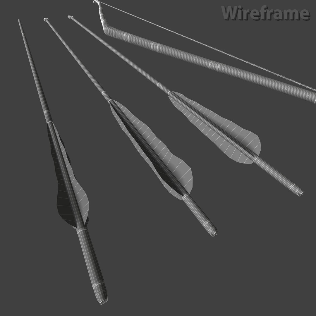 3d Assyrian Bow Arrows Assyria Model