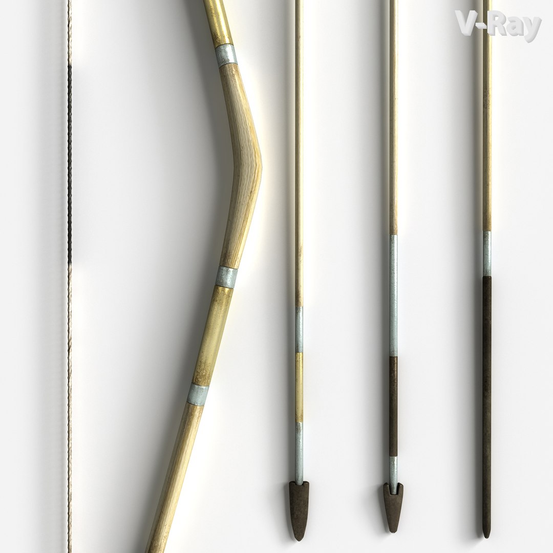 3d Assyrian Bow Arrows Assyria Model