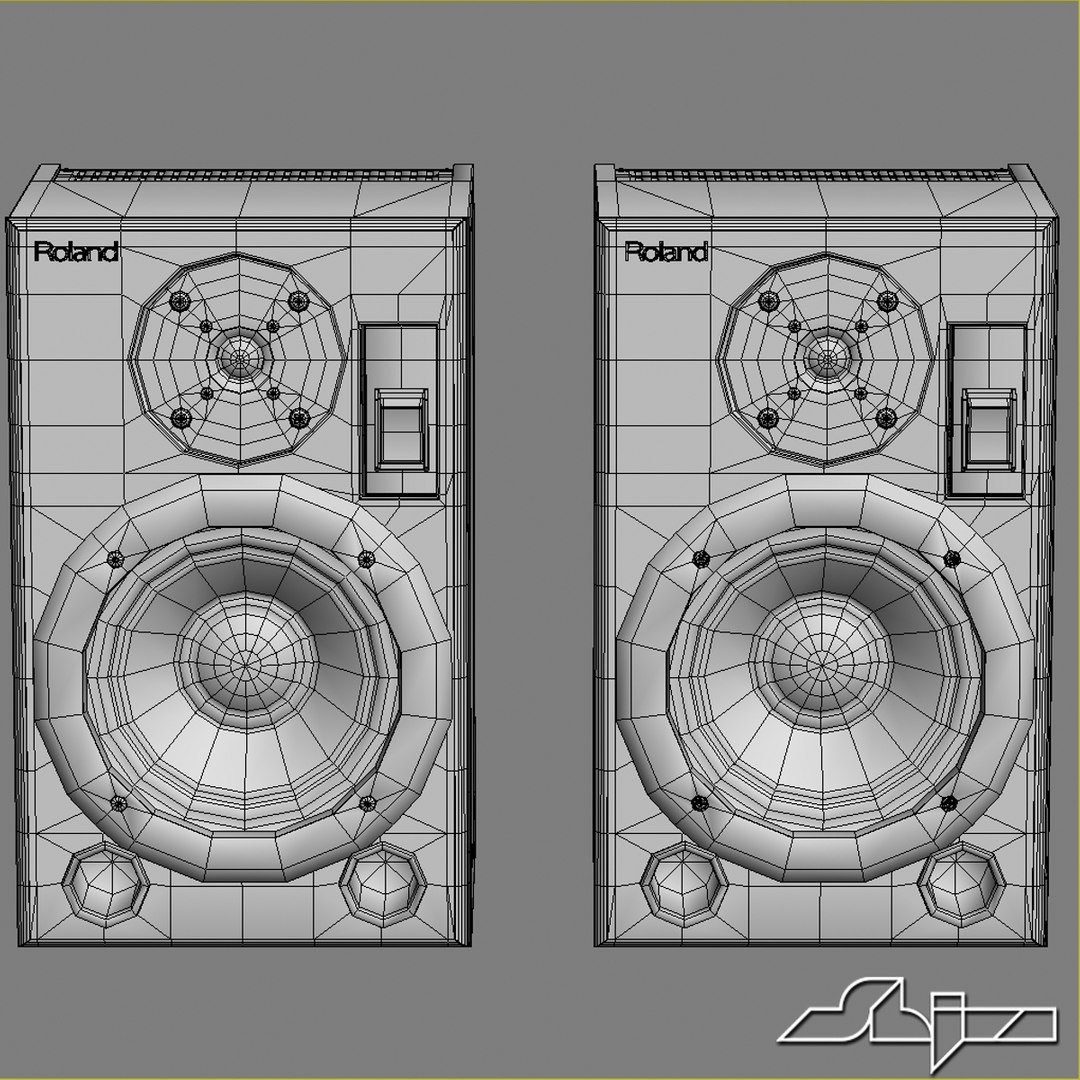 music speakers 1 3d model
