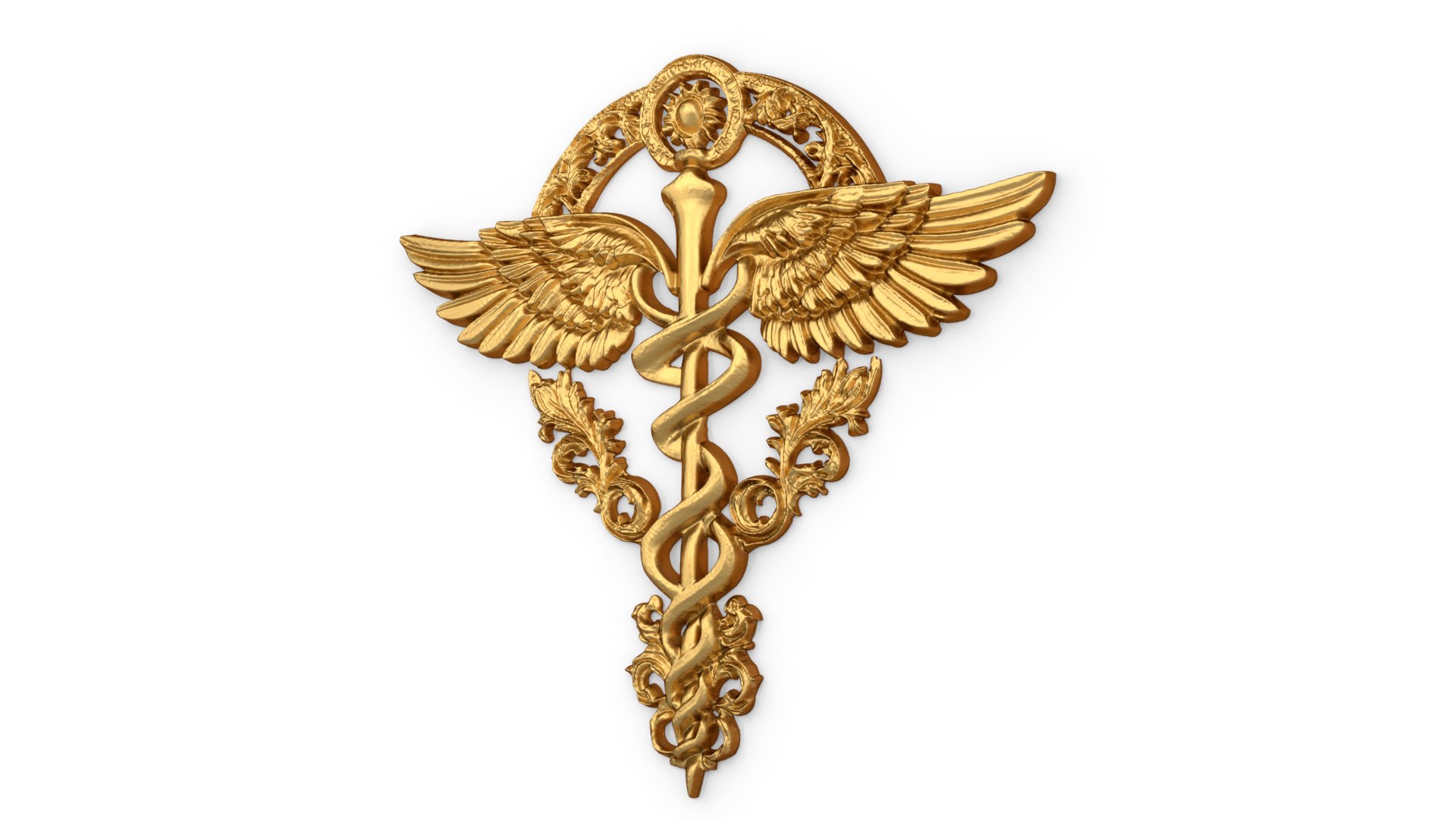 3D Relief Caduceus carved 04 - TurboSquid 2179386