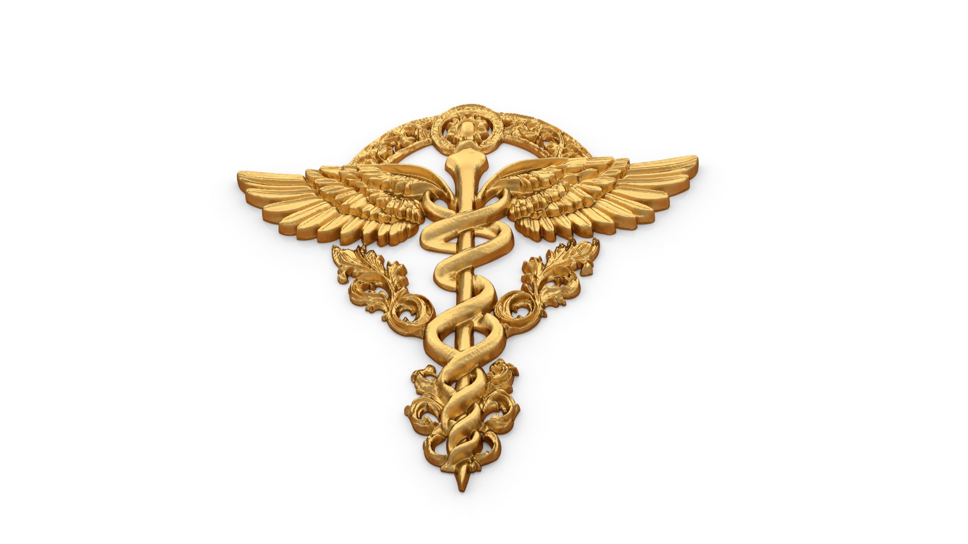 3D Relief Caduceus carved 04 - TurboSquid 2179386