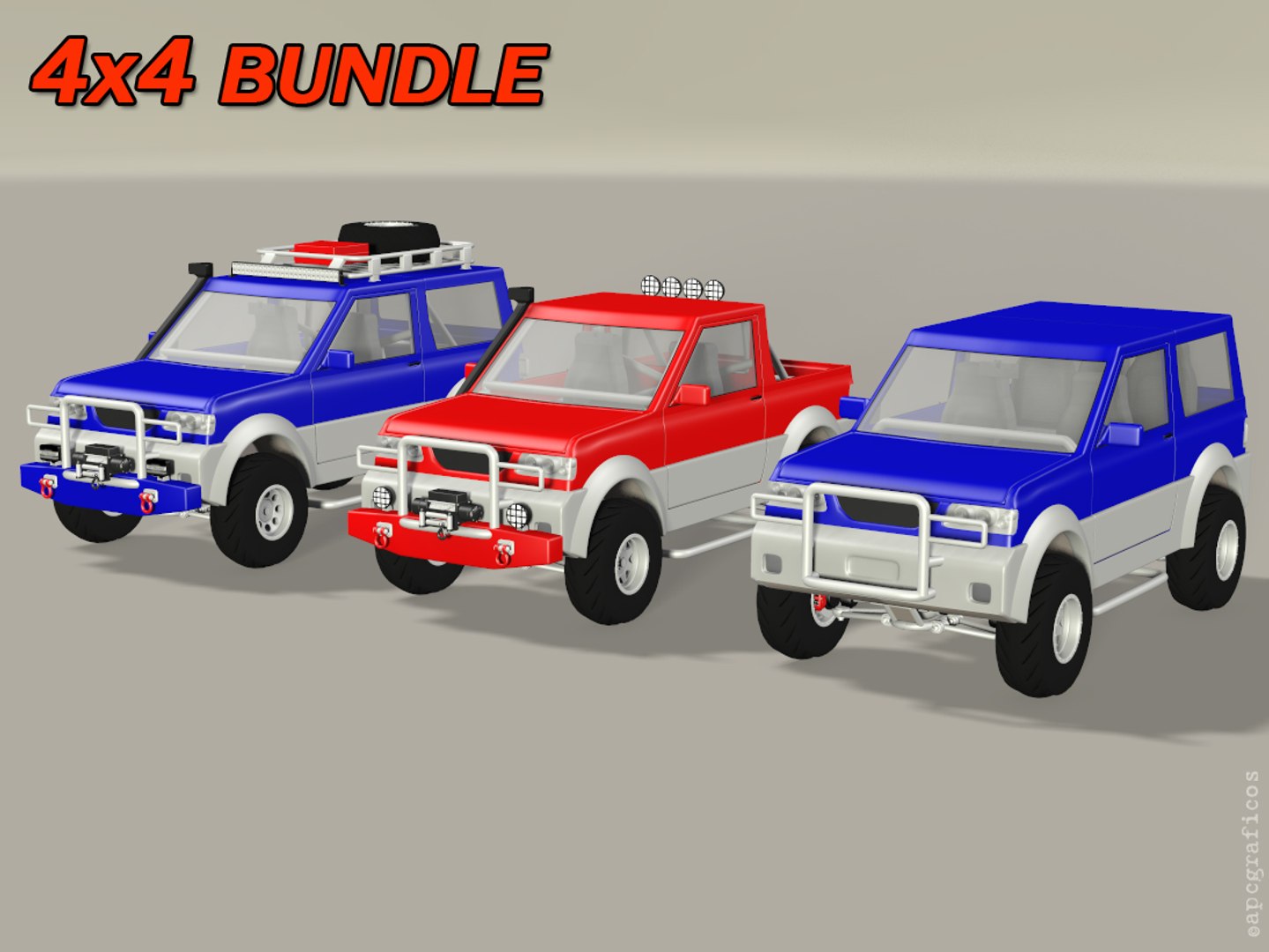 3D Model 4x4 Vehicle Suv - TurboSquid 1243408