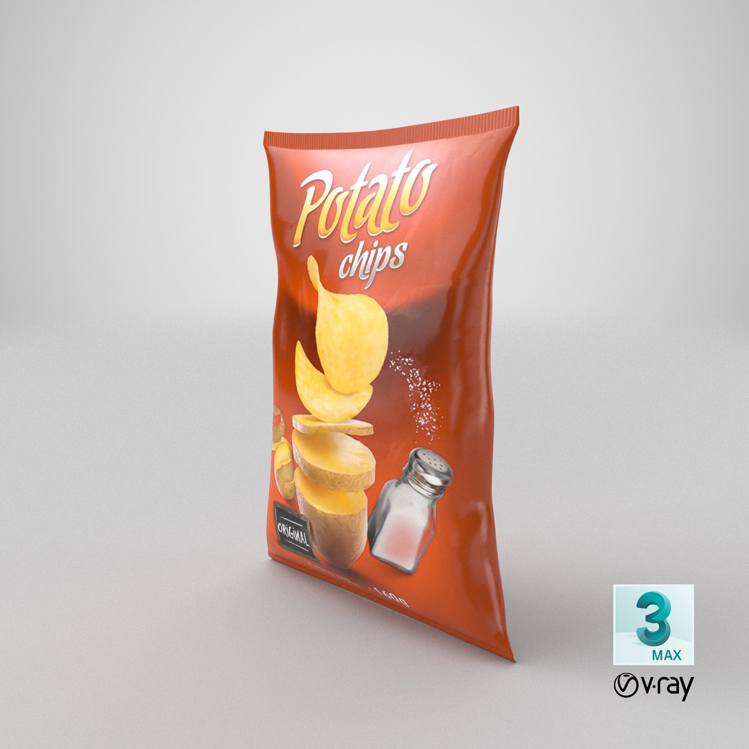 3D Potato Chips Bag Model - TurboSquid 1650994