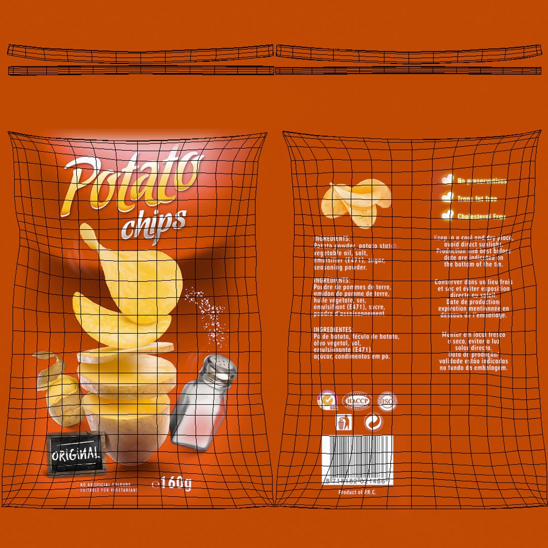 3D Potato Chips Bag Model - TurboSquid 1650994