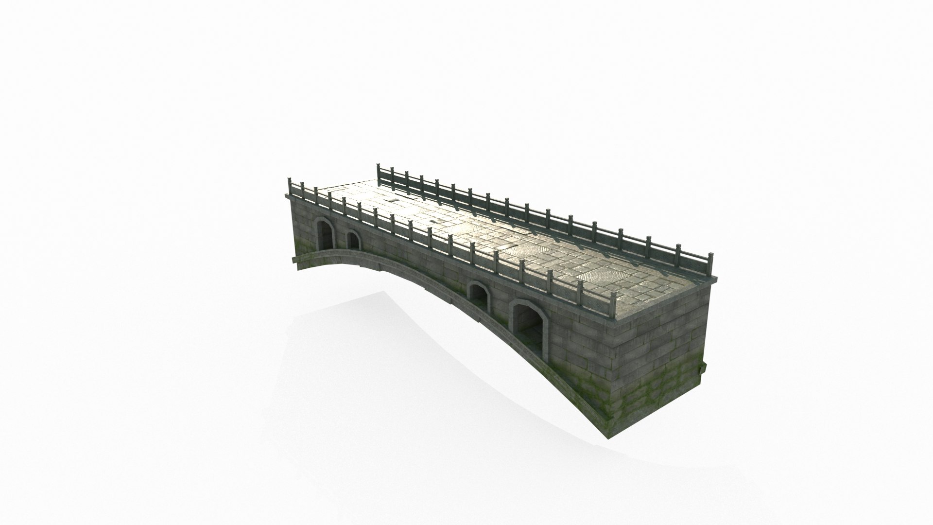 Asian Ancient Architecture Stone Bridge 3D Model - TurboSquid 2122732