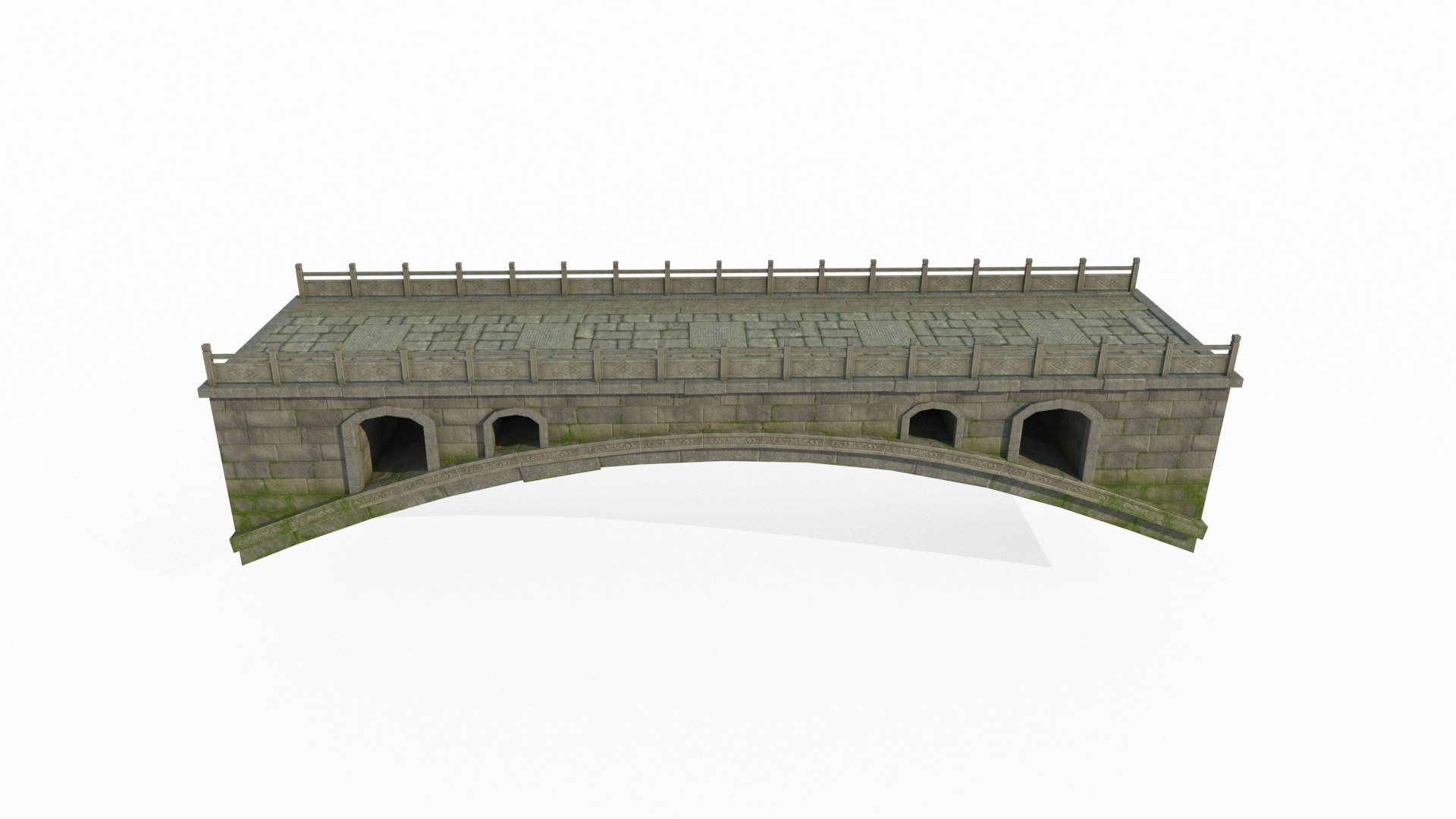 Asian Ancient Architecture Stone Bridge 3D Model - TurboSquid 2122732