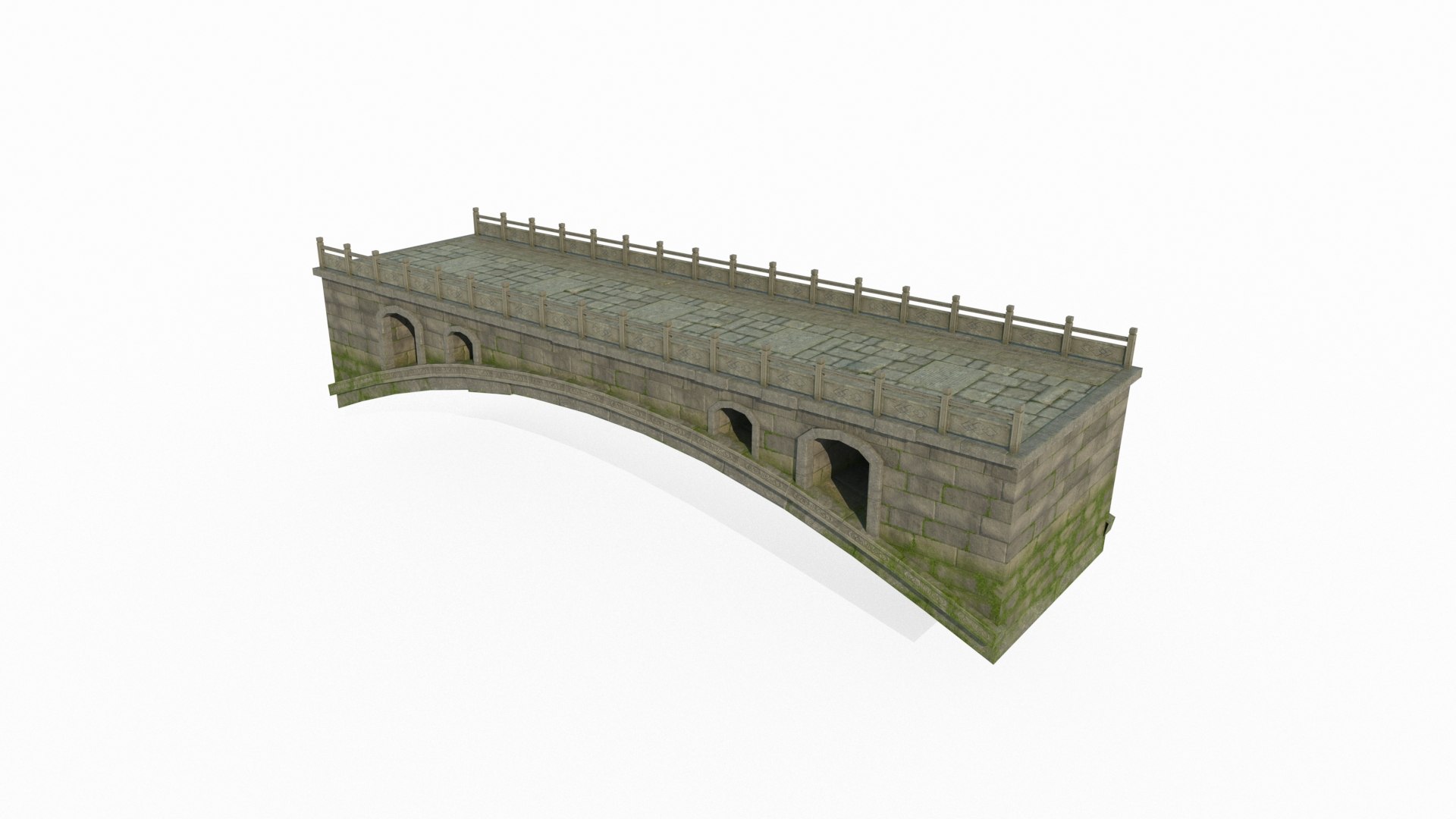 Asian Ancient Architecture Stone Bridge 3D Model - TurboSquid 2122732