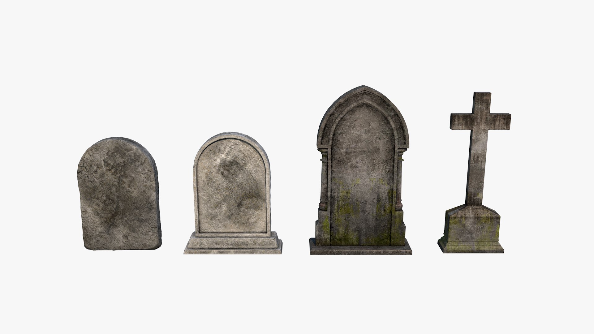 Gravestone Pack 3D model - TurboSquid 1969265