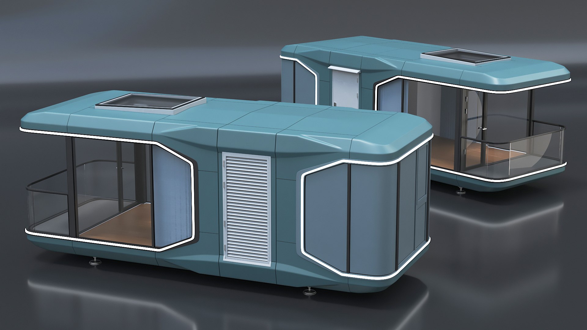 Futuristic Modular Home Design 3D Model - TurboSquid 2352669