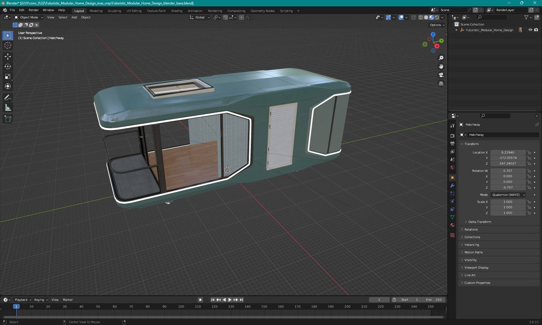 Futuristic Modular Home Design 3D Model - TurboSquid 2352669