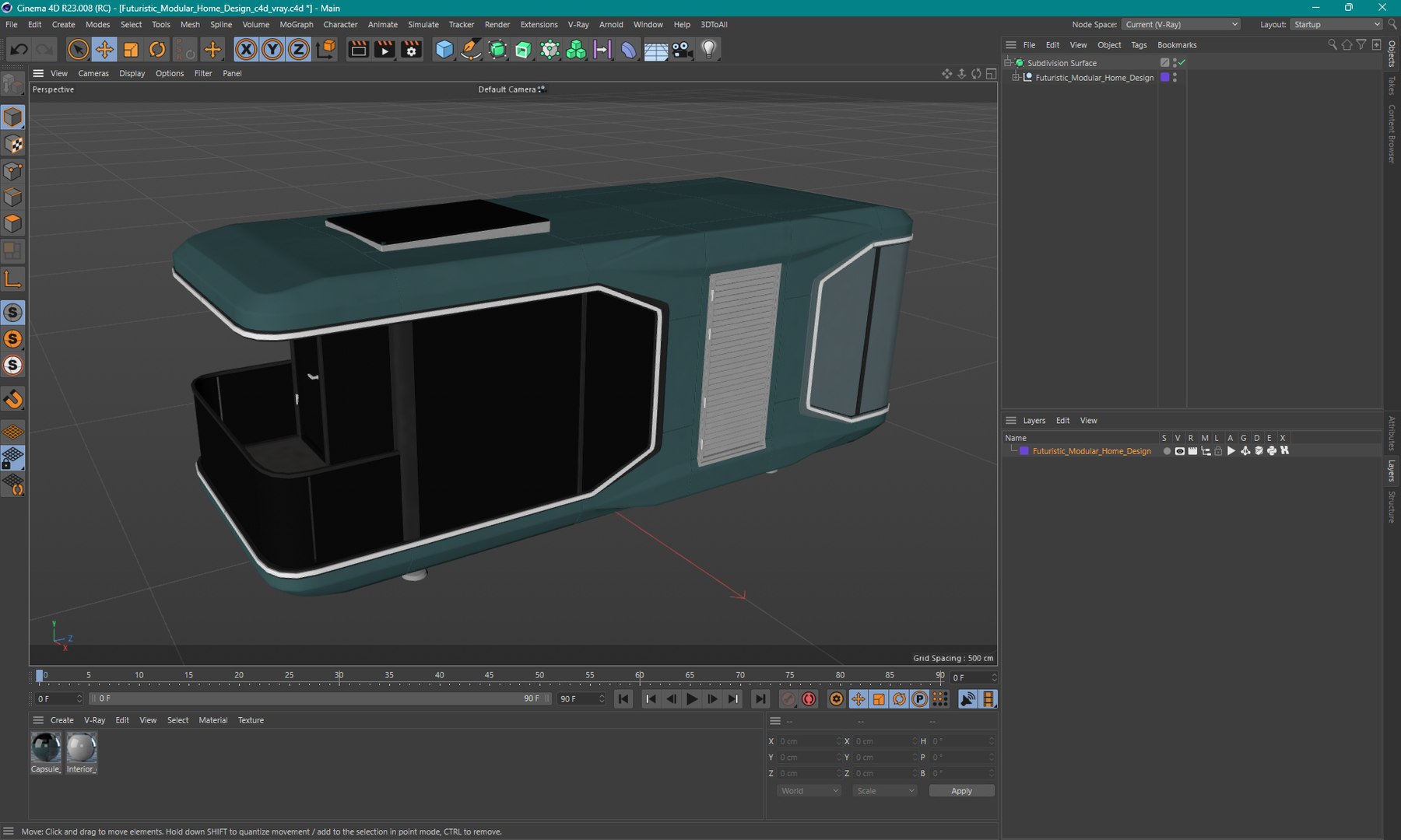 Futuristic Modular Home Design 3D Model - TurboSquid 2352669