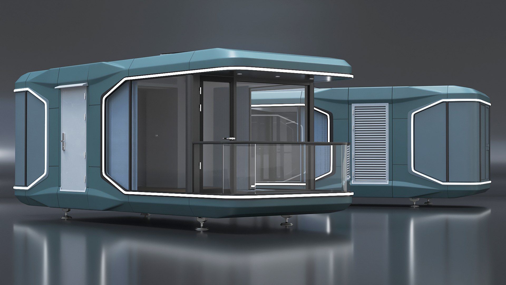 Futuristic Modular Home Design 3D Model - TurboSquid 2352669
