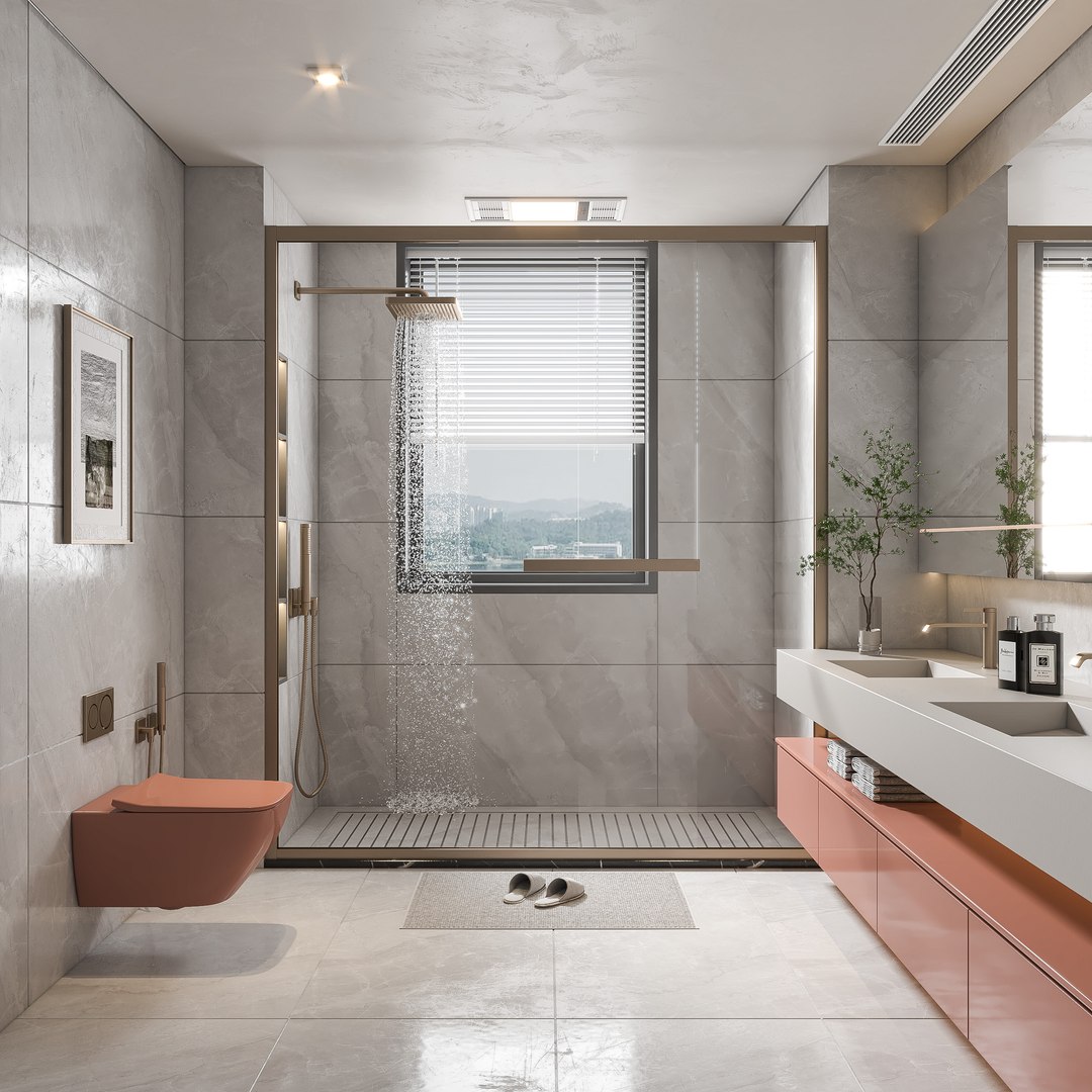 Modern bathroom model 3D model - TurboSquid 2056419