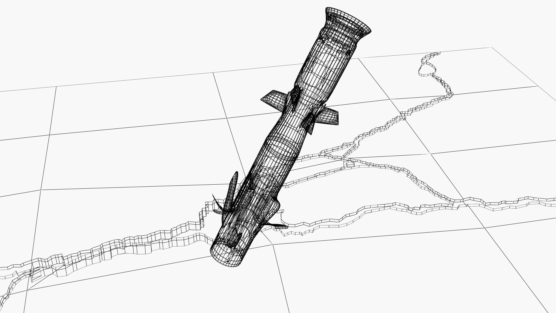 3D unexploded missile - TurboSquid 1957760