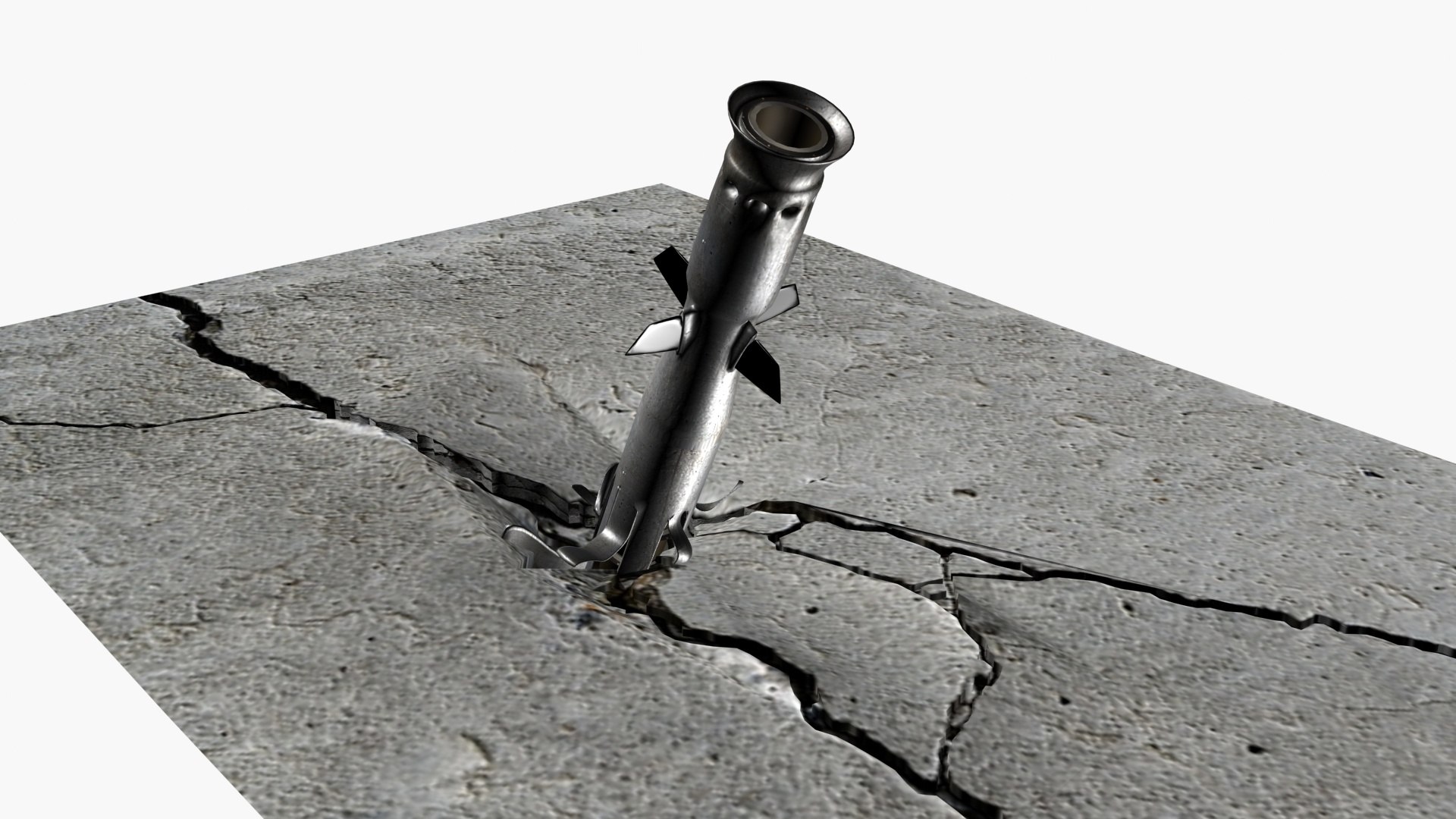 3D unexploded missile - TurboSquid 1957760