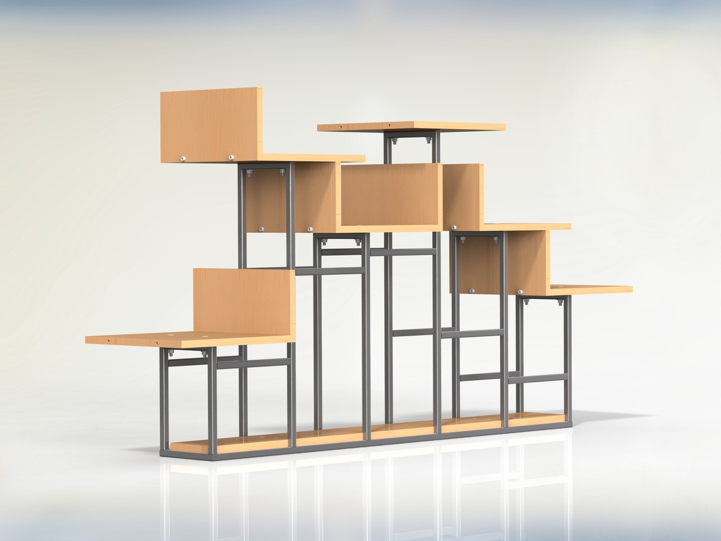 Solidworks Shelf Assembly Parts 3d 3ds