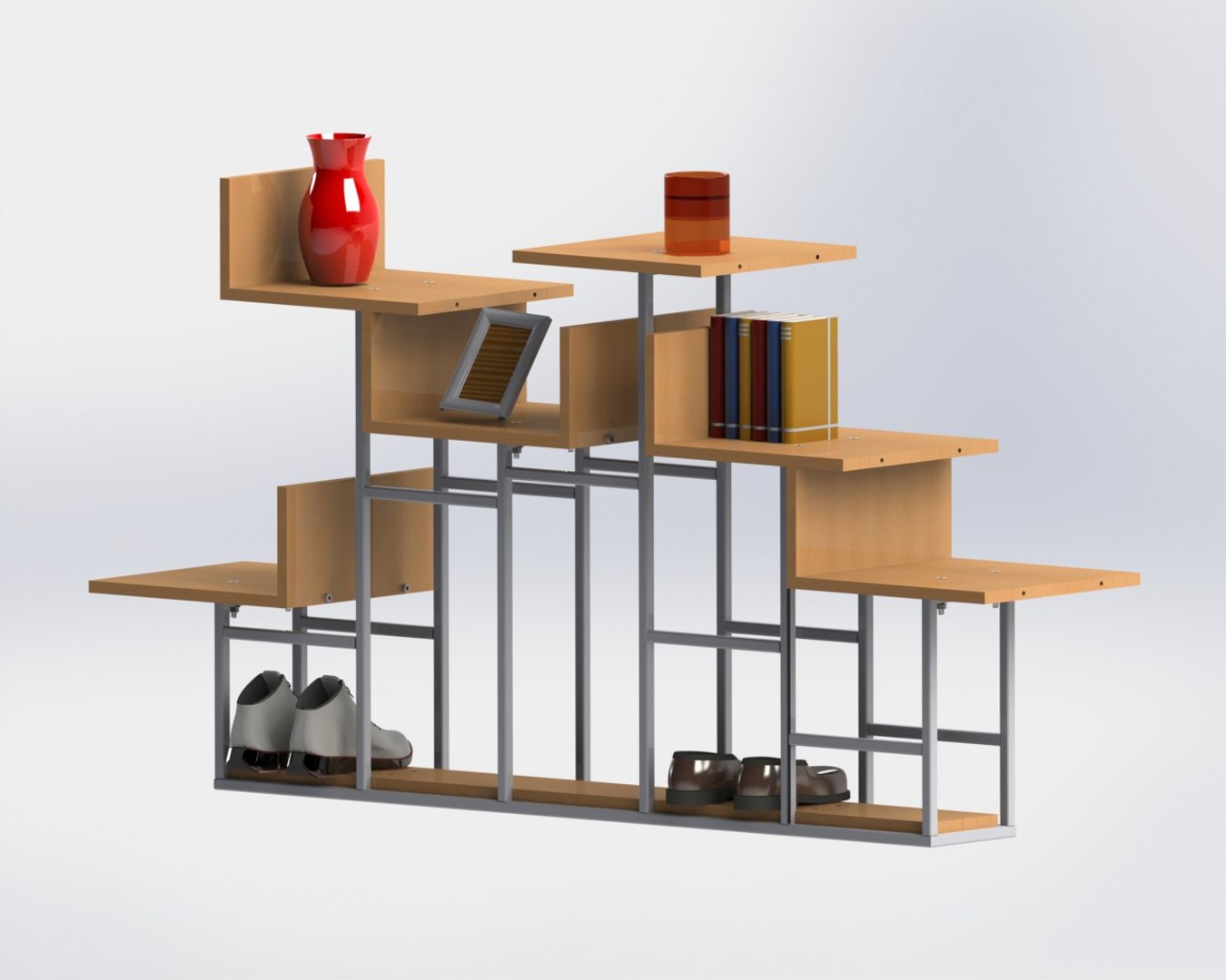 Solidworks Shelf Assembly Parts 3d 3ds