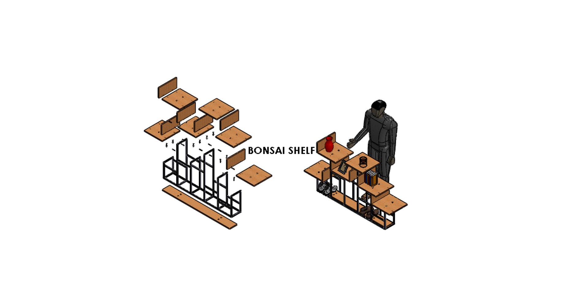 Solidworks Shelf Assembly Parts 3d 3ds