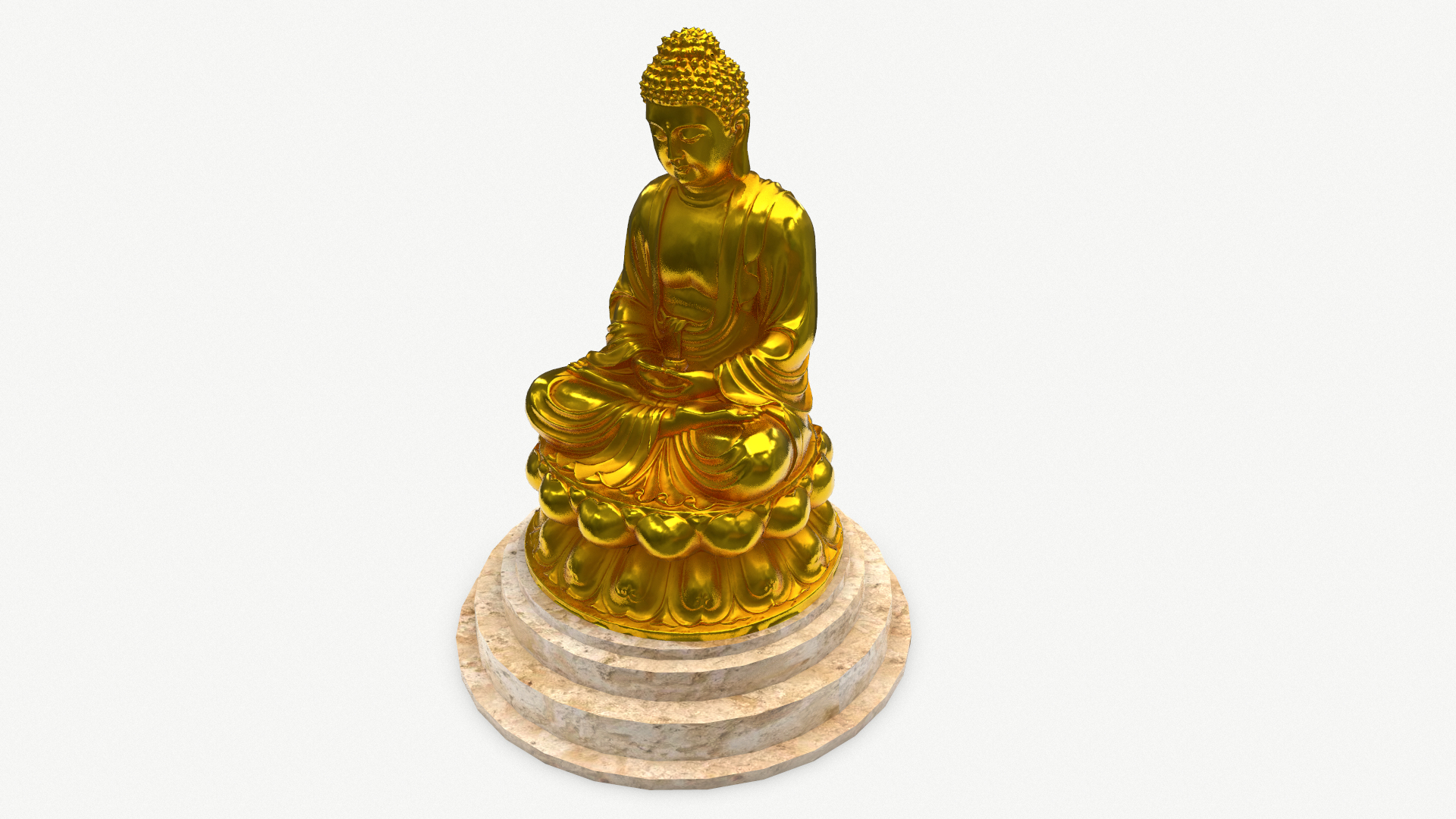 3D Lowpoly Model Of Buddha Statue Model - TurboSquid 1979320