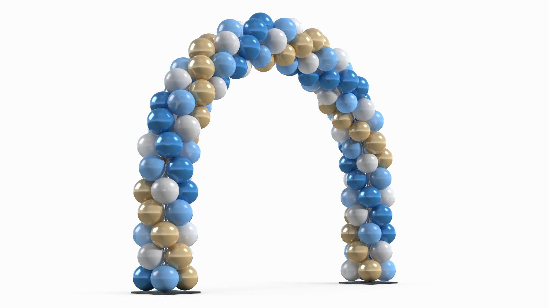 Decorative Air Balloon Arch Blue 3D - TurboSquid 2416492